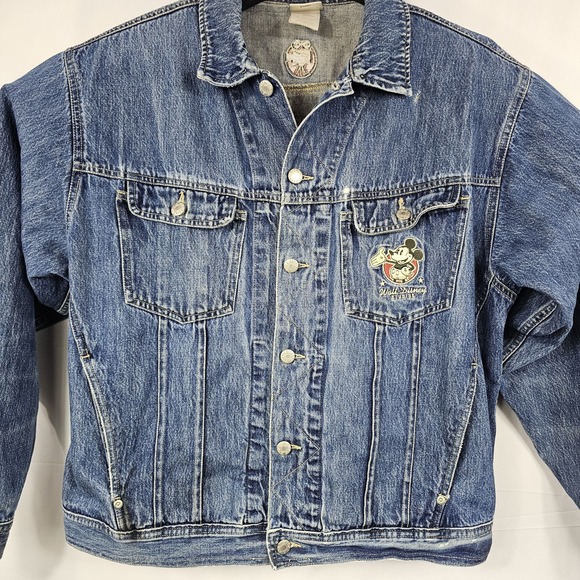 Disney | Jackets & Coats | Disney Womens M Denim Jean Jacket Walt ...